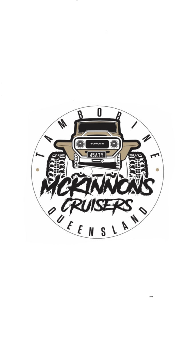 White Small Round Logo Sticker – McKinnon's Cruisers